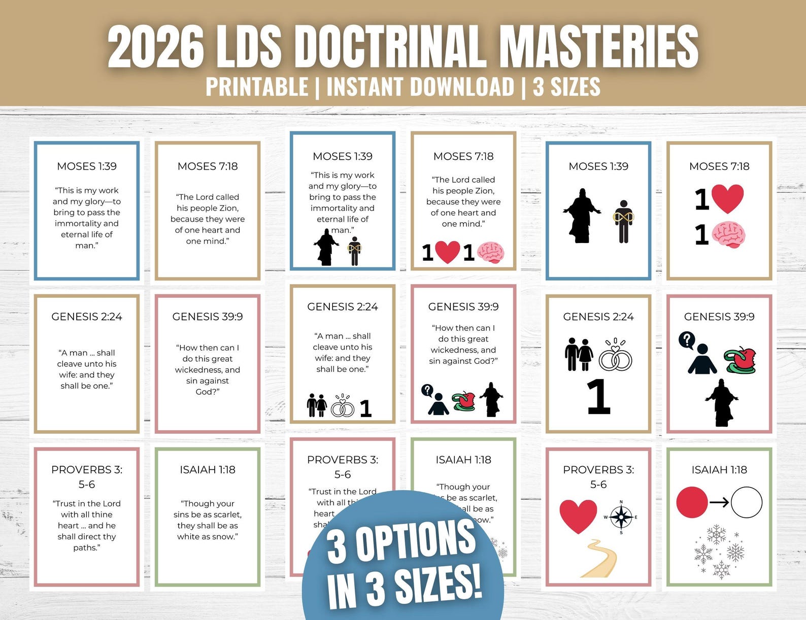 2026 LDS Doctrinal Masteries Old Testament Printables (digital Download ...