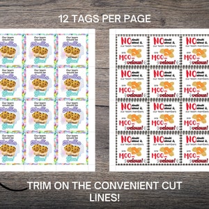 Employee Appreciation Treat Tags: 25 Designs (PDF) - Etsy