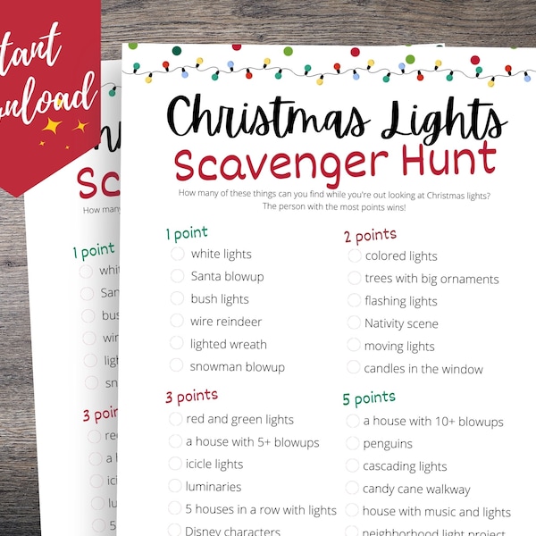 Teen Scavenger Hunt - Etsy