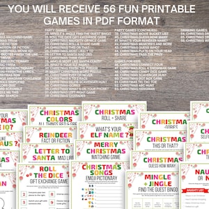 Christmas Games MEGA Bundle: 56 Printable Party Games, Activities and ...