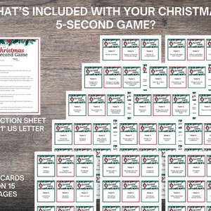 Christmas 5 Second Game: Fun Holiday Party Activity (printable) - Etsy