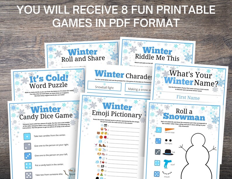Winter Party Games Bundle: Classroom Holiday Fun Activities (digital ...