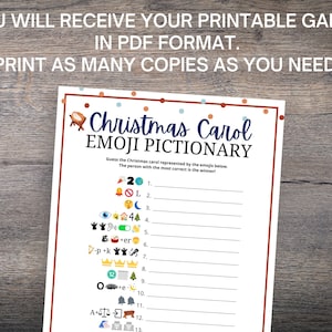 Bible Christmas Carol Emoji Pictionary Game, Christmas Bible Emoji Game ...