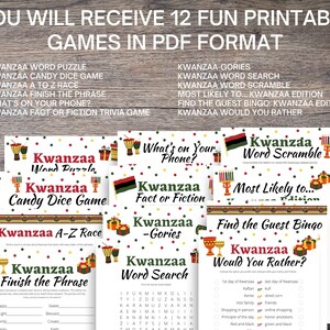 Kwanzaa 12-game MEGA BUNDLE for Kids & Adults, Kwanzaa Classroom ...