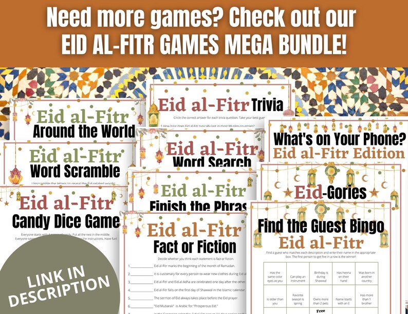 Eid Al-fitr Trivia Game: Printable Quiz (digital Download) - Etsy