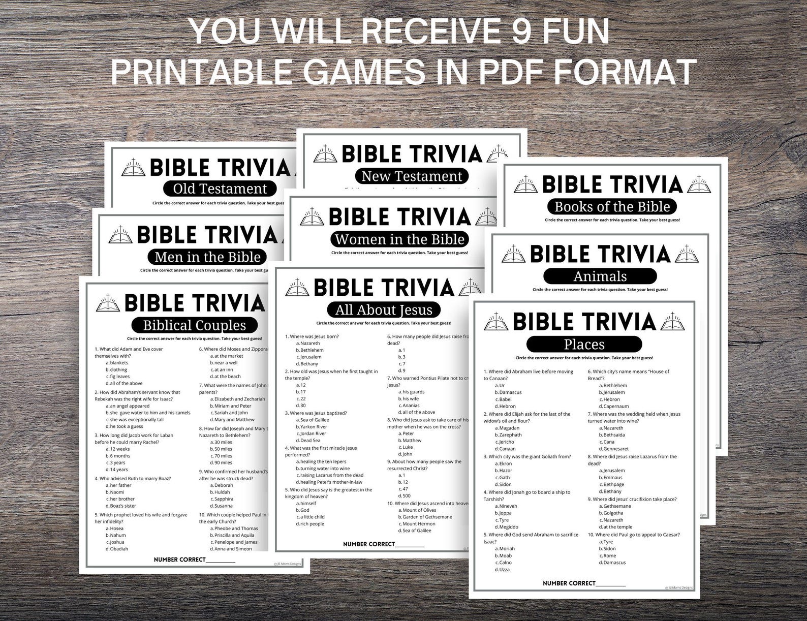 Bible Trivia Games Bundle: Christian Game Night (digital Download) - Etsy