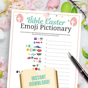 Easter Bible Emoji Pictionary Game, Fun Christian Easter Game, Youth ...