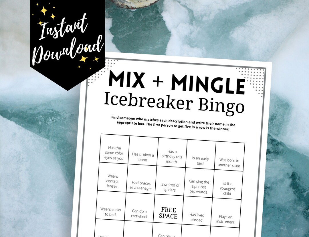 Mix & Mingle Icebreaker Bingo: Fun Group Activity (PDF) - Etsy