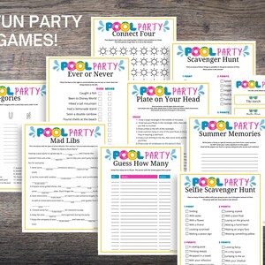 Pool Party Games MEGA BUNDLE, Pool Party Ideas, Pool Party Activities ...
