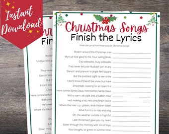 Finish the Lyrics Music Trivia Perfect for Zoom and Virtual - Etsy