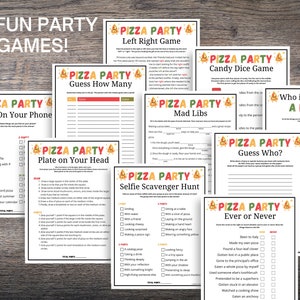 Pizza Party Games MEGA BUNDLE, 40 Pizza Party Activities, Printable ...
