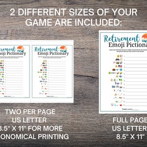 Retirement Emoji Pictionary Game: Fun Office Party Activity (digital ...