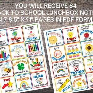 Lunch Box Notes Mega Pack, Back to School Lunch Box Notes, Encouraging ...