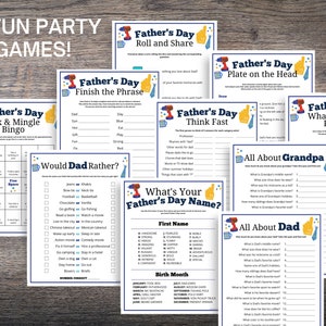 Father's Day Games BUNDLE: 32 Family Activities (printable) - Etsy