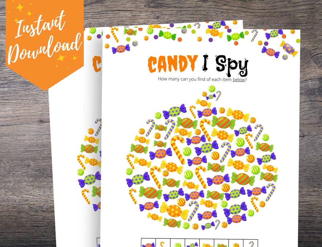 Halloween I Spy Candy Game for Kids Halloween Class Party - Etsy