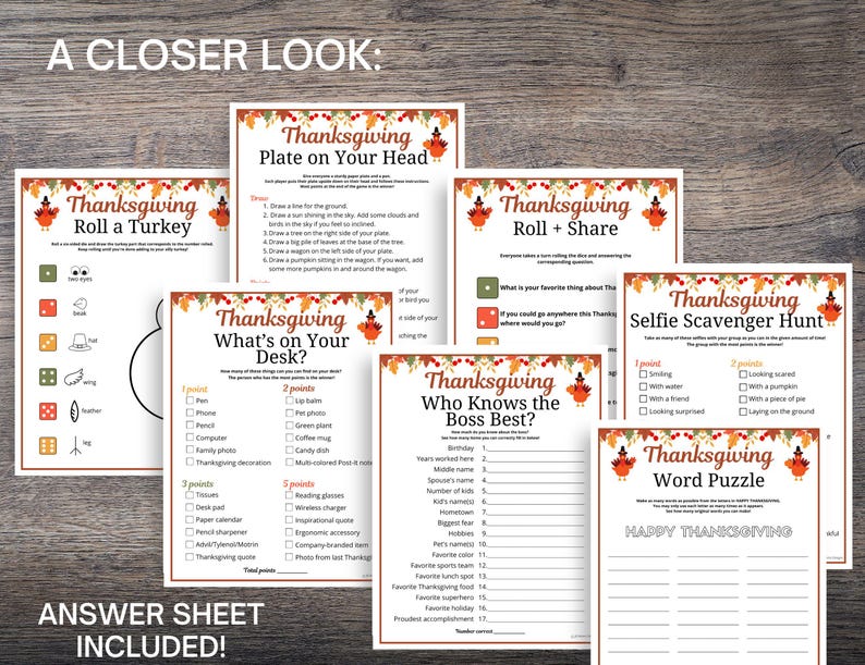 Thanksgiving Office Party Games MEGA Bundle: Activities and Icebreakers ...