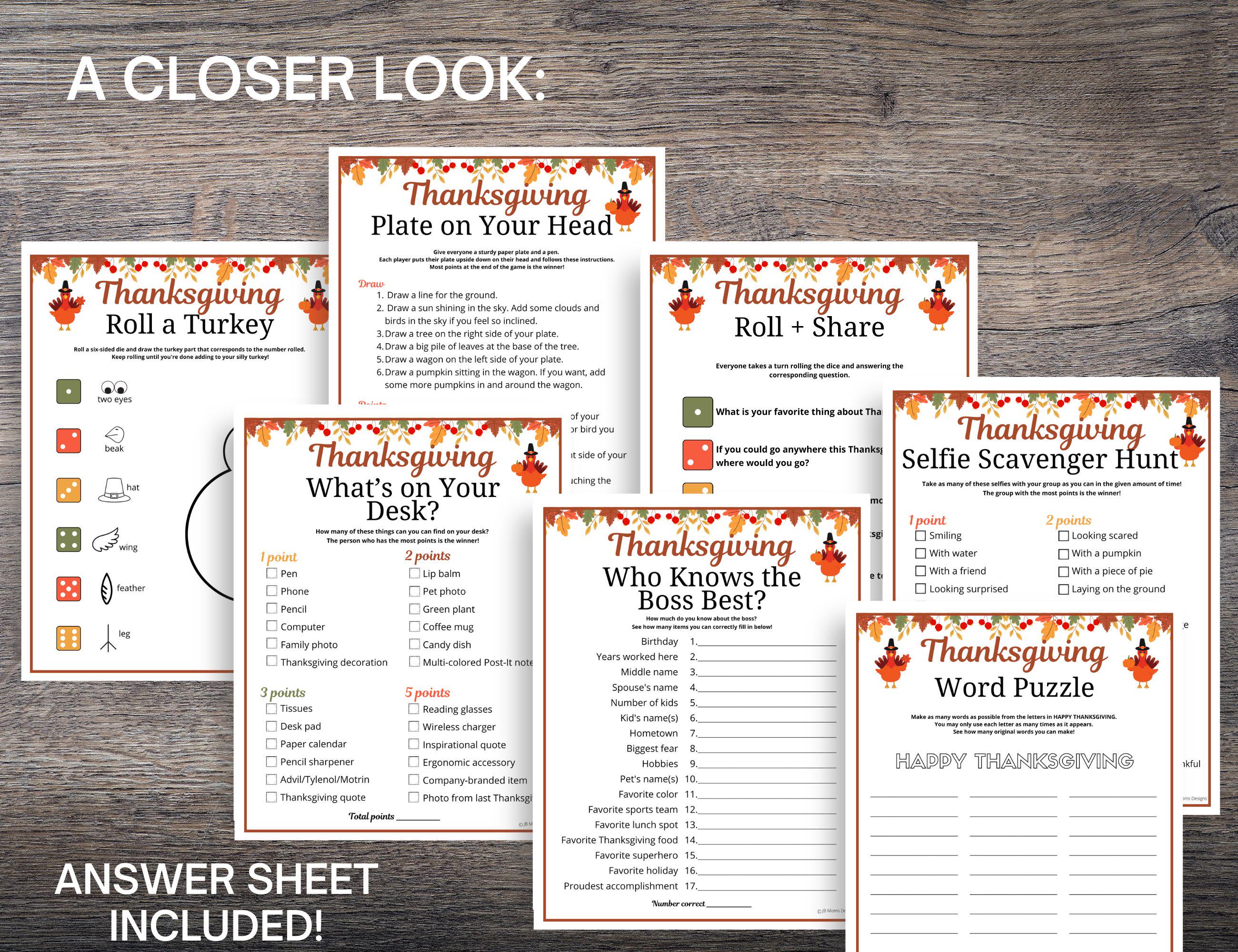 Thanksgiving Office Party Games MEGA Bundle: Activities and Icebreakers ...