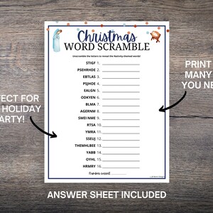 Bible Christmas Word Scramble Game: Nativity Activity (PDF Download) - Etsy