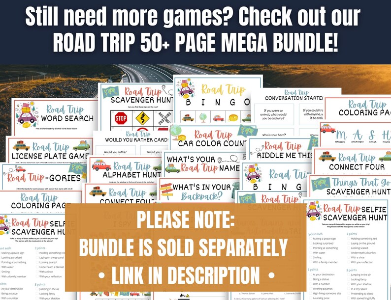 License Plate Game: Road Trip Scavenger Hunt (printable PDF) - Etsy
