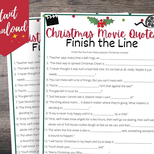 Christmas Movie Jeopardy - Etsy