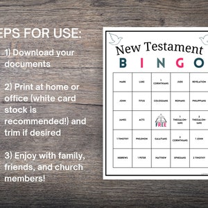 New Testament Bible Bingo Game: Church Group Activity (PDF Download) - Etsy