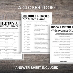 Bible Trivia Games BUNDLE, Bible Games for Youth Group, Women's ...