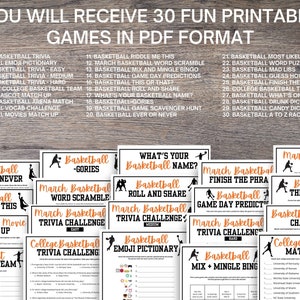 College Basketball MEGA Games Bundle: March Party Activities (digital ...