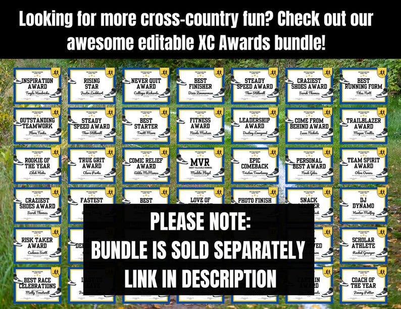 Cross Country Survival Kit Printable: Editable Team Gift (digital ...
