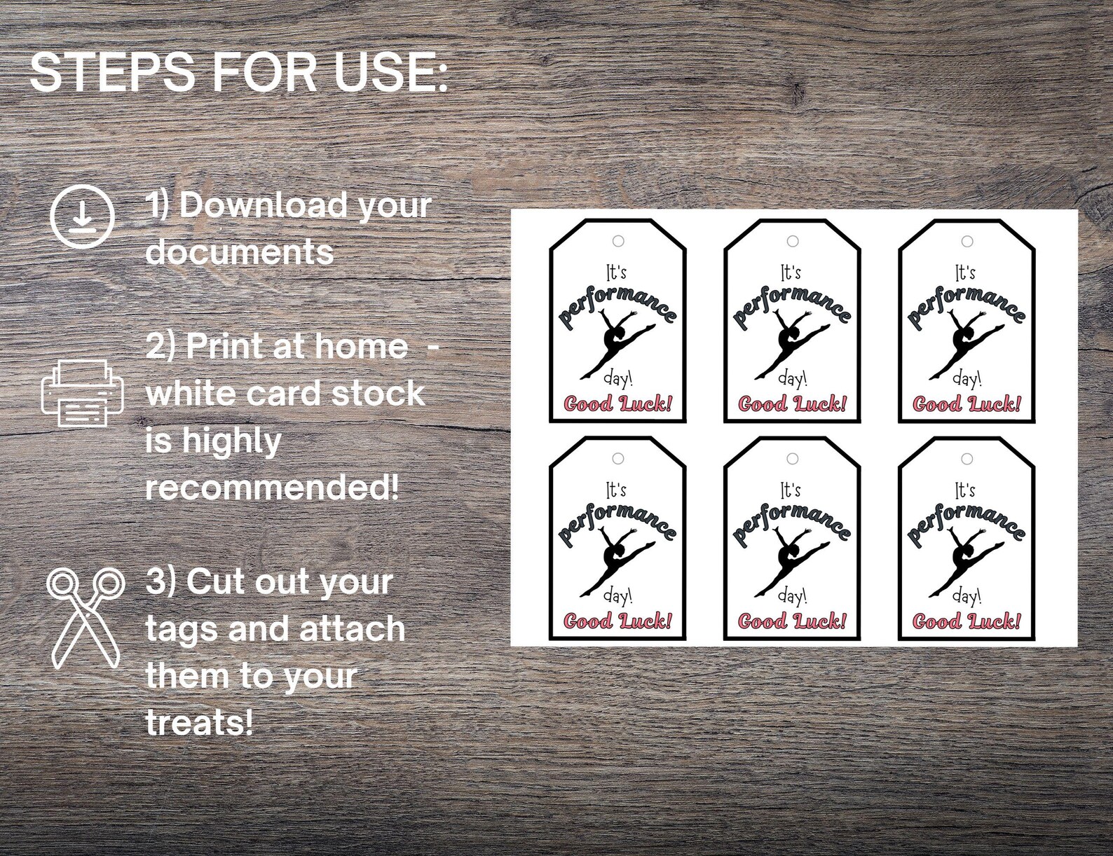 Dance Team Treat Tags: Good Luck Gift (PDF) - Etsy