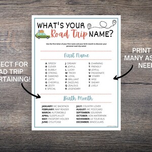 What's Your Road Trip Name Game, Funny Road Trip Name Generator ...