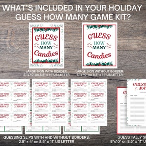 Christmas Candy Guess How Many Game, How Many Holiday Candies Guessing ...