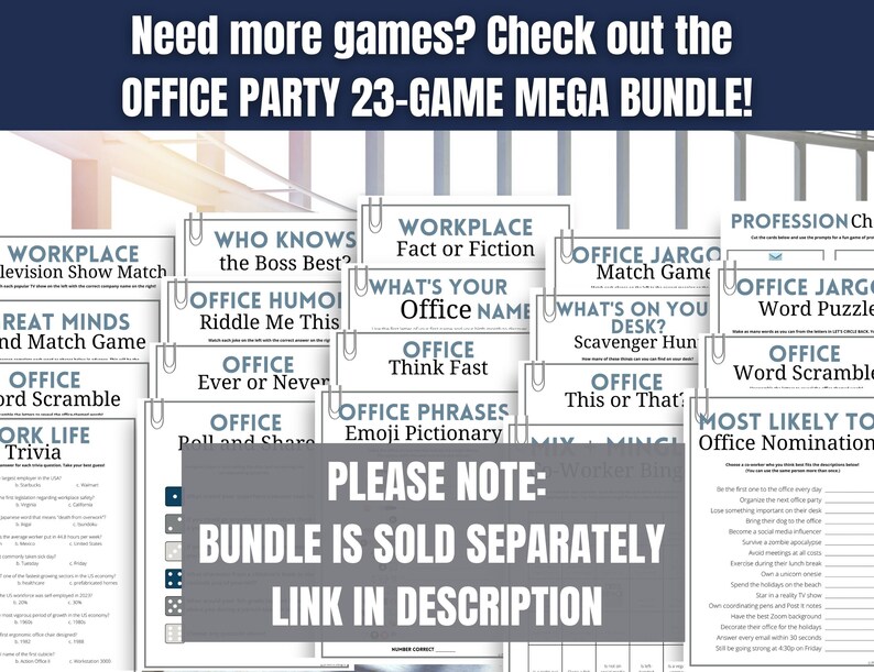 Work Life Trivia Game: Fun Office Party Activity (printable PDF) - Etsy