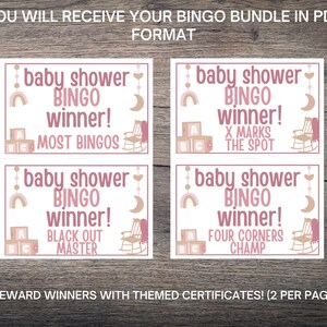 Girl Baby Shower Bingo MEGA BUNDLE, Pink Baby Shower Bingo Cards, Baby ...
