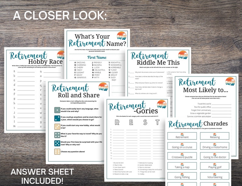 Retirement Party Games MEGA Bundle: 25 Fun Activities and Icebreakers ...