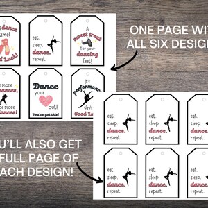 Dance Team Treat Tags: Good Luck Gift (PDF) - Etsy