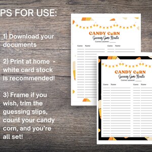Halloween Candy Corn Guessing Game Kit (digital Download) - Etsy