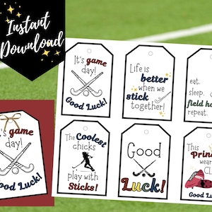 Field Hockey Treat Tags, Field Hockey Snack Tags, Field Hockey Goodie ...