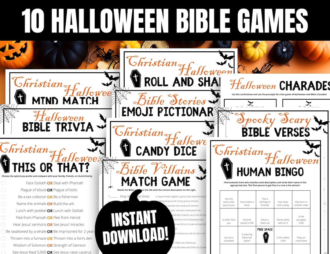 10 Halloween Bible Games, Christian Halloween Games, Halloween Party ...