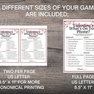 Valentine's 'what's on Your Phone' Game: Fun Party Idea (PDF) - Etsy
