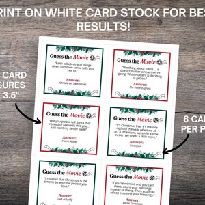 Guess the Christmas Movie Game, Fun Christmas Movie Trivia Game ...