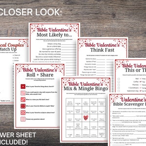 Valentine’s Bible Games BUNDLE, Christian Valentine's Games, Sunday ...
