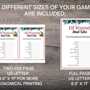 Funny Elf Mad Libs Game: Christmas Family Activity (PDF) - Etsy