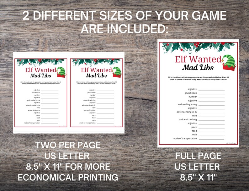 Funny Elf Mad Libs Game: Christmas Family Activity (PDF) - Etsy