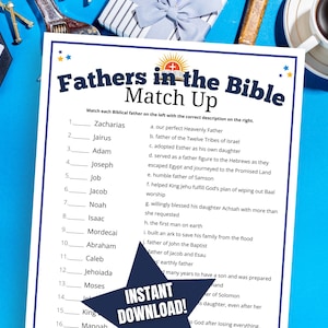 Father's Day Bible Game: Fun Church Activity (printable) - Etsy