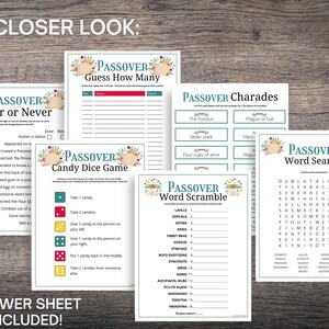 Passover Games MEGA BUNDLE: Seder Dinner Activities (printables) - Etsy