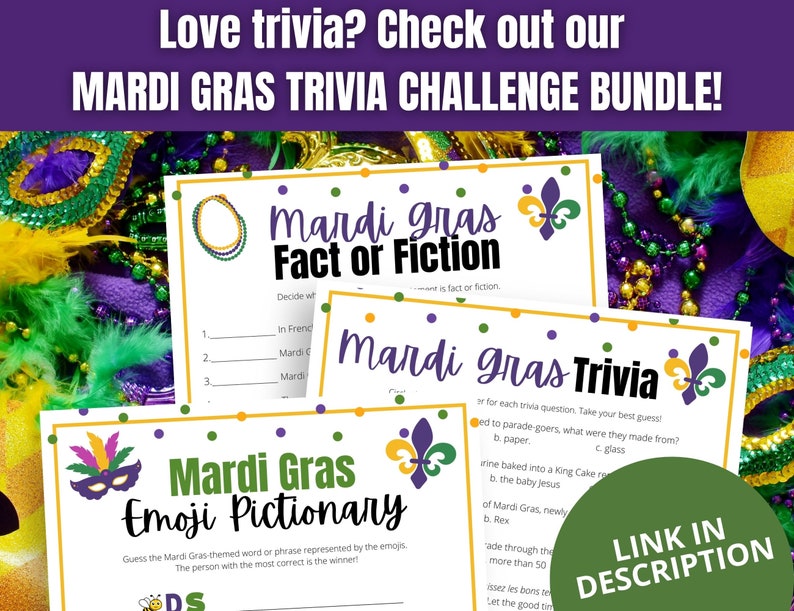 What's Your Mardi Gras Name Game Printable Funny Mardi - Etsy