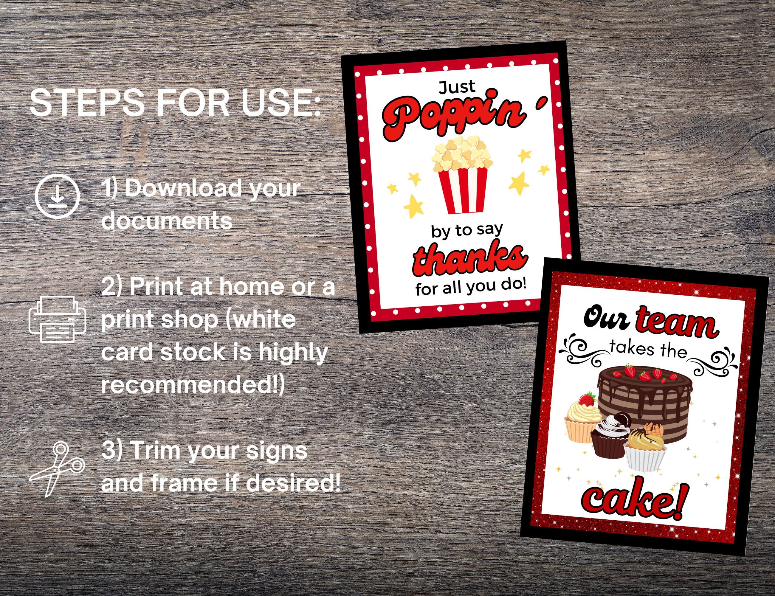 Employee Appreciation Food Signs Bundle: Office Lunch & Brunch (digital ...