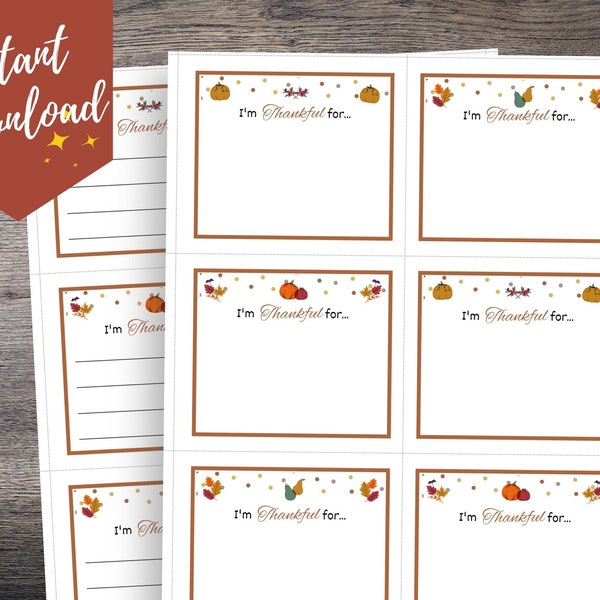 I Am Thankful For - Etsy