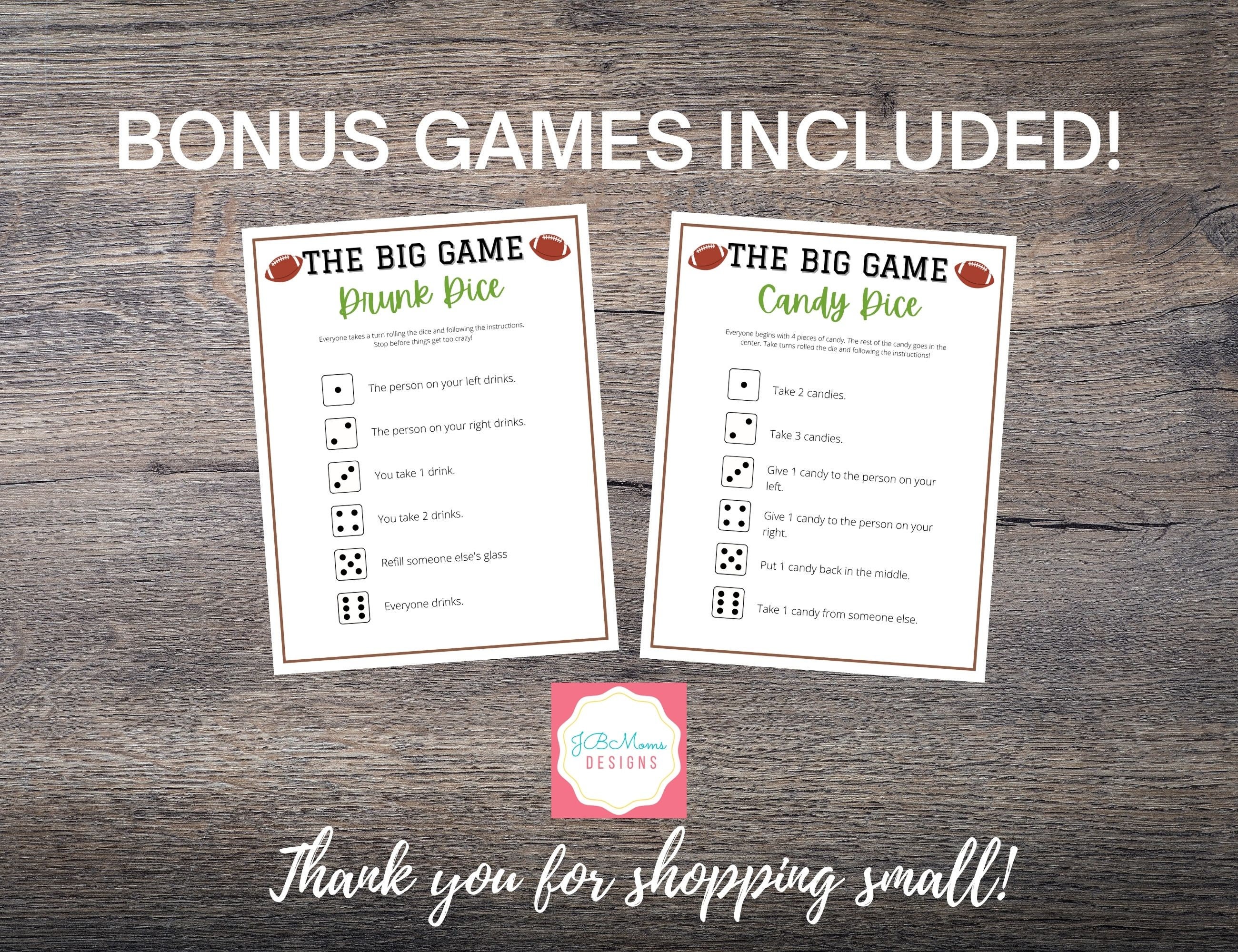 Football Party Games MEGA BUNDLE Football Sunday Super Bowl - Etsy