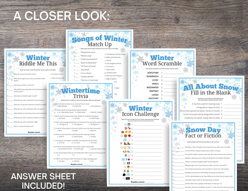 Winter Games MEGA Bundle: 65 Party Games, Activities and Icebreakers ...